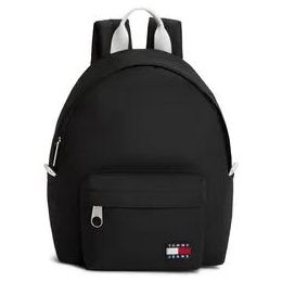 Tommy Hilfiger Cityrucksack TOMMY JEANS "TJW ESS DAILY DOME BACKPACK", Gr. B/H/T: 22cm x 29cm x 12cm, schwarz, Polyester, Rucks&auml;cke Cityrucksack, Unisex Reiserucksack, Freizeitrucksack mit kontrastfarbigen Tragegriff