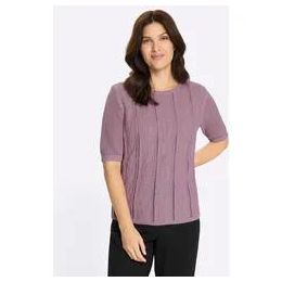 Ajourpullover Classic Basics "Ajour-Pullover", Damen, Gr. 38, mauve, 100% Baumwolle, unifarben, Pullover