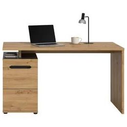 Schreibtisch Home Affaire "REHAT, B&uuml;rotisch, Computertisch, Laptoptisch", basalt grau, artisan eiche nachbildung, basalt grau, artisan eiche nachbildung, artisan eiche nachbildung, B:138cm H:75cm T:60cm, Tische, Schreibtisch, grifflose Fronten, 1 T&uuml;r mit verstellbarem Einlegeboden, Breite: 138cm