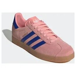 Sneaker Adidas ORIGINALS "GAZELLE", Herren, Gr. 40, rosa (semi pink spark, lucid blau, gum 2), Leder, Synthetik, Schuhe Sneaker