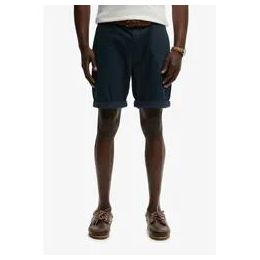Chinoshorts Superdry "PREMIUM REGULAR CHINO SHORT", Herren, Gr. 30, N-Gr, eclipse navy, Web, Obermaterial: 98% Baumwolle, 2% Elasthan, unifarben, relaxed fit knielang, Hosen Chinoshorts