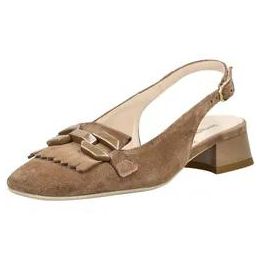 Slingpumps Nero Giardini "Nero Giardini Pumps Veloursleder", Damen, Gr. 38, braun, Veloursleder, Schuhe Slingpumps