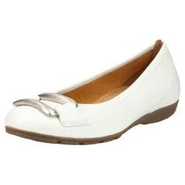 Ballerina Gabor "Gabor Ballerinas Glattleder", Damen, Gr. 40, puder, Glattleder, Schuhe Ballerina