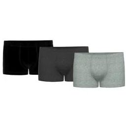 Boxershorts Seidensticker "Boxershort 3er Pack", Herren, Gr. M, bunt (schwarz, grau), Obermaterial: 95% Baumwolle CO. 5% Elasthan EL., Unterhosen