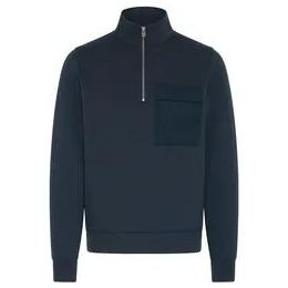 Troyer Casual Friday "Longsweatshirt CFRO", Herren, Gr. 3XL, blau (schwarz navy), Obermaterial: 80% Viskose CV. 13% Polyester PES. 7% Elasthan EL., Pullover Troyer