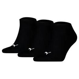 Sneakersocken Puma "Socken Sneaker Plain 3P 3er Pack", Damen, Gr. 35-38, schwarz, Obermaterial: 66% Baumwolle CO. 18% Polyamid PA. 14% Polyester PES. 2% Elasthan EL., Socken Sneakersocken