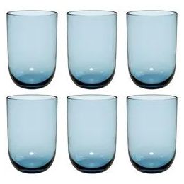 Villeroy & Boch Longdrinkglas "Longdrinkbecher Like Glass 385 ml 6er Set", blau (ice), 6 tlg., Glas, LIKE. BY VILLEROY & BOCH, Trinkgef&auml;&szlig;e