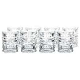 Whiskyglas Nachtmann "Becher Ethno 304 ml 8er Set transparent", bunt (transparent), Glas, Trinkgef&auml;&szlig;e, Whiskyglas