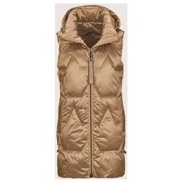 Madeleine Mode Kurzweste MADELEINE "Steppweste Winterwarm wattierte Longweste", Damen, Gr. 36, beige (caramel), Obermaterial: 100% Polyester PES., Modern, normal, Westen