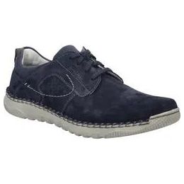 Schn&uuml;rschuh Josef Seibel "Wilson 04, indigo", Herren, Gr. 42, blau (indigo), Obermaterial: 80% Rindsleder Leather cow. 20% Textilmaterial TEXMAT., Schuhe Schn&uuml;rschuh