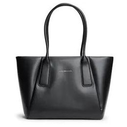 Tragetasche Tommy Hilfiger "TH ESSENTIAL TOTE", Gr. B/H/T: 44cm x 27cm x 17cm, schwarz, Lederimitat, Taschen, Damen Schultertasche, Henkeltasche mit goldfarbener Logopr&auml;gung