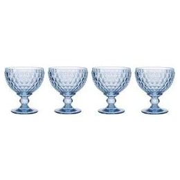 Villeroy & Boch Sektglas VILLEROY & BOCH "Sektschalen Boston Coloured 398 ml 4er Set", blau, 4 tlg., Glas, Trinkgef&auml;&szlig;e