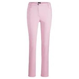 Stoffhose GOLDNER "Kurzgr&ouml;&szlig;e Baumwollhose mit Dehnbund", Damen, Gr. 27, K-Gr, rosa (geranie), Obermaterial: 98% Baumwolle CO. 2% Elasthan EL., Hosen Stoffhose, Ohne