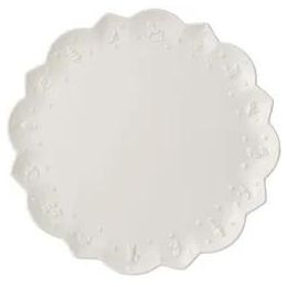 Villeroy & Boch Speiseteller VILLEROY & BOCH "Platzteller Toy's Delight Royal Classic &oslash; 33,7 cm wei&szlig;", wei&szlig;, L:33,7cm, Speiseteller, Speiseteller