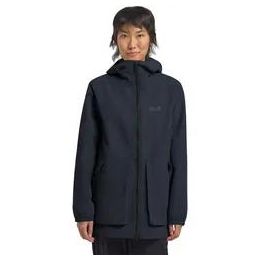 Funktionsparka Jack Wolfskin "TERRAVIEW 2L PARKA W", Damen, Gr. L (42/44), schwarznavy, Obermaterial: 100% POLYESTER. Futter: 100% POLYESTER, Jacken