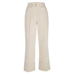 Culotte Alba Moda "Hose Hose", Damen, Gr. 38, N-Gr, beige (natur), Obermaterial: 97% Baumwolle CO. 3% Elasthan EL., Hosen Culotte