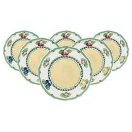 Villeroy & Boch Fr&uuml;hst&uuml;cksteller VILLEROY & BOCH "Fr&uuml;hst&uuml;cksteller French Garden Fleurence &oslash; 20,7 cm 6er Set bunt", bunt, L:20,7cm, Speiseteller