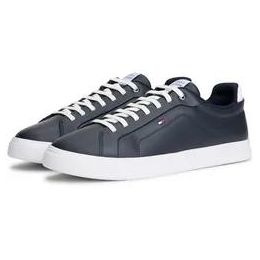 Sneaker Tommy Hilfiger "ICON COURT LIGHT ESS", Herren, Gr. 40, dunkelblau, Leder, Lederimitat, Schuhe Sneaker, Freizeitschuh, Halbschuh, Schn&uuml;rschuh, weich gepolsterter Schaftrand