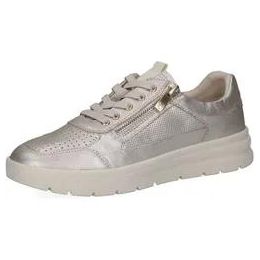Sneaker Caprice "Caprice Sneaker Leder", Damen, Gr. 42, platin, Leder, Schuhe Sneaker