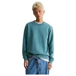 Marc O'Polo Sweatshirt MARC O'POLO DENIM "aus weichem Bio-Baumwoll-Sweat", Herren, Gr. L, north sea, Obermaterial: 100% Baumwolle, unifarben, regular fit, Rundhals, Sweatshirts Sweatshirt