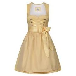 N&uuml;bler Dirndl N&Uuml;BLER "Midi Dirndl Gundula", Damen, Gr. 34, EURO, gelb, Obermaterial: 100% Polyester PES., Kleider