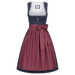 N&uuml;bler Dirndl N&Uuml;BLER "Dirndl midi Gesr", Damen, Gr. 36, EURO, blau, Obermaterial: 100% Baumwolle CO., Kleider