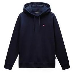 Sweatshirt Napapijri "Sweatshirt BALIS HOOD", Herren, Gr. L, blau (dunkelblau), Obermaterial: 80% Baumwolle CO. 20% Polyester PES., Sweatshirts Sweatshirt