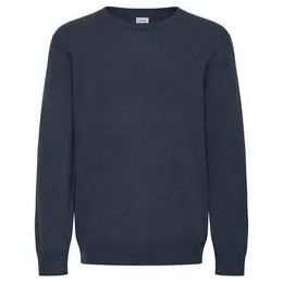 !Solid Strickfleece-Pullover SOLID "Strickpullover SDRICK", Herren, Gr. L, blau (insignia blau), Obermaterial: 60% Lammfell LF. 40% Nylon NY., Pullover