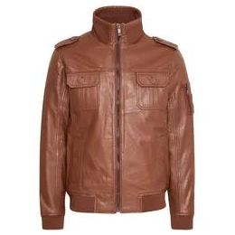 !Solid Lederjacke SOLID "Lederjacke SDFamash", Herren, Gr. M, gold (golden bro), Obermaterial: 100% Schafsleder sheepskin., Jacken
