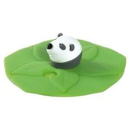 Kinderbecher Leonardo "Deckel Bambini &oslash; 9 cm", gr&uuml;n (panda), 1 tlg., Silikon, Trinkgef&auml;&szlig;e, Kinderbecher