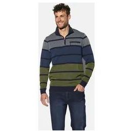 Sweatshirt Babista "Sweatshirt HAMAR", Herren, Gr. M, blau (dunkelblau gestreift), Obermaterial: 62% Baumwolle CO. 38% Polyester COOLMAX PES(Coolmax)., Sweatshirts Sweatshirt