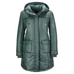 Winterjacke GOLDNER "Anorak", Damen, Gr. 40, gr&uuml;n (graugr&uuml;n), Obermaterial: 100% Polyester PES., Rippe, Jacken Winterjacke, Gehschlitz