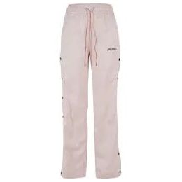 Stoffhose Fubu "Fubu Damen FW222-012-1 Fubu Corporate Satin Track Pants", Herren, Gr. M, US-Gr&ouml;&szlig;en, rose, 100% Polyester, relaxed fit, Hosen Stoffhose