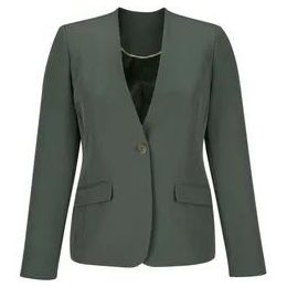 Jackenblazer Alba Moda "Blazer Blazer Mit Kelchkragen", Damen, Gr. 38, gr&uuml;n (grau), Obermaterial: 88% Polyester PES. 12% Elasthan EL., Modern, tailliert, Blazer