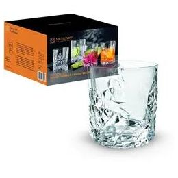 Whiskyglas Nachtmann "Whiskygl&auml;ser Sculpture 340 ml 4er Set transparent", bunt (transparent), 4 tlg., Glas, Trinkgef&auml;&szlig;e, Whiskyglas