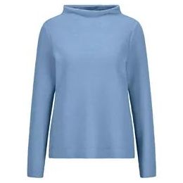 Rundhalspullover GOLDNER "Langarm Ottoman-Design, Turtleneck", Damen, Gr. 42, blau, Obermaterial: 47% Polyester PES. 47% Viskose CV. 6% Elasthan EL., Pullover Rundhalspullover, Turtleneck