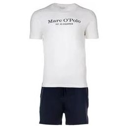Marc O'Polo Schlafanzug MARC O'POLO "Pyjama MIX N MATCH", Herren, Gr. L, blau (wei&szlig;, dunkelblau), Obermaterial: 100% Baumwolle CO(Bio)., Homewear-Sets Schlafanzug