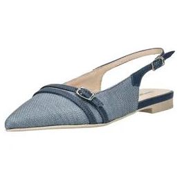 Ballerina Nero Giardini "Nero Giardini Ballerinas Leder/Textil", Damen, Gr. 40, blau, Leder, Textil, Schuhe Ballerina
