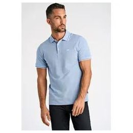 Poloshirt LINDBERGH "Poloshirt Relaxed Fit", Herren, Gr. 4XL, blau (lt blau), Obermaterial: 50% Baumwolle, 50% Polyester, unifarben, l&auml;ssig geschnitten, Shirts