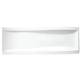 Villeroy & Boch Servierplatte VILLEROY & BOCH "Antipastiteller NewWave 42 x 15 cm wei&szlig;", wei&szlig;, Porzellan, Servierplatten, Servierplatte
