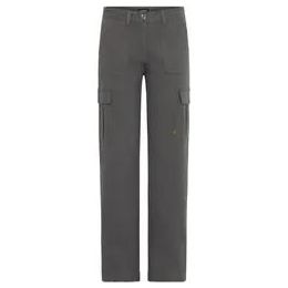 Cargohose oxmo "Cargohose OXIBEN CARGO", Damen, Gr. 44, L&auml;nge 30, grau (forged iron), Obermaterial: 98% Baumwolle CO. 2% Elasthan EL., Hosen Cargohose