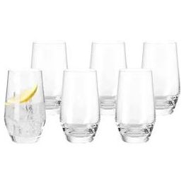 Glas Leonardo "Trinkgl&auml;ser Puccini 365 ml 6er Set transparent", bunt (transparent), Glas, Trinkgef&auml;&szlig;e, GlaeserSet Trinkglas Wasserglas