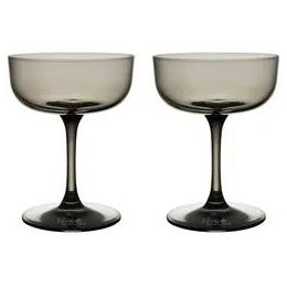 Villeroy & Boch Sektglas "Sektschalen / Dessertschalen Like Glass 100 ml 2er Set", grau (smoke), 2 tlg., Glas, LIKE. BY VILLEROY & BOCH, Trinkgef&auml;&szlig;e