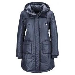 Winterjacke GOLDNER "Anorak", Damen, Gr. 38, blau (marine), Obermaterial: 100% Polyester PES., Rippe, Jacken Winterjacke, Gehschlitz