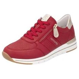 Sneaker Remonte "Remonte Sneaker Leder", Damen, Gr. 39, rot, Leder, Schuhe Sneaker