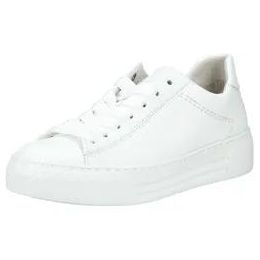 Sneaker Gabor COMFORT "Gabor Comfort Sneaker Leder", Herren, Gr. 39, wei&szlig;, Leder, Schuhe Sneaker