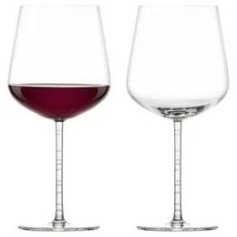 Schott Zwiesel Rotweinglas ZWIESEL GLAS "Burgunder Rotweingl&auml;ser Journey 805 ml 2er Set transparent", bunt (transparent), 2 tlg., Glas, Trinkgef&auml;&szlig;e, Rotweinglas
