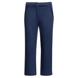 2-in-1-Hose GOLDNER "Kurzgr&ouml;&szlig;e Hose", Damen, Gr. 19, K-Gr, blau (marine), Obermaterial: 97% Baumwolle CO. 3% Elasthan EL., Hosen