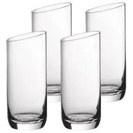 Villeroy & Boch Longdrinkglas VILLEROY & BOCH "Longdrinkgl&auml;ser NewMoon 370 ml 4er Set transparent", bunt (transparent), 4 tlg., Glas, Trinkgef&auml;&szlig;e