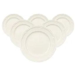 Villeroy & Boch Fr&uuml;hst&uuml;cksteller VILLEROY & BOCH "Fr&uuml;hst&uuml;cksteller Manoir &oslash; 20,7 cm 6er Set wei&szlig;", wei&szlig;, Speiseteller